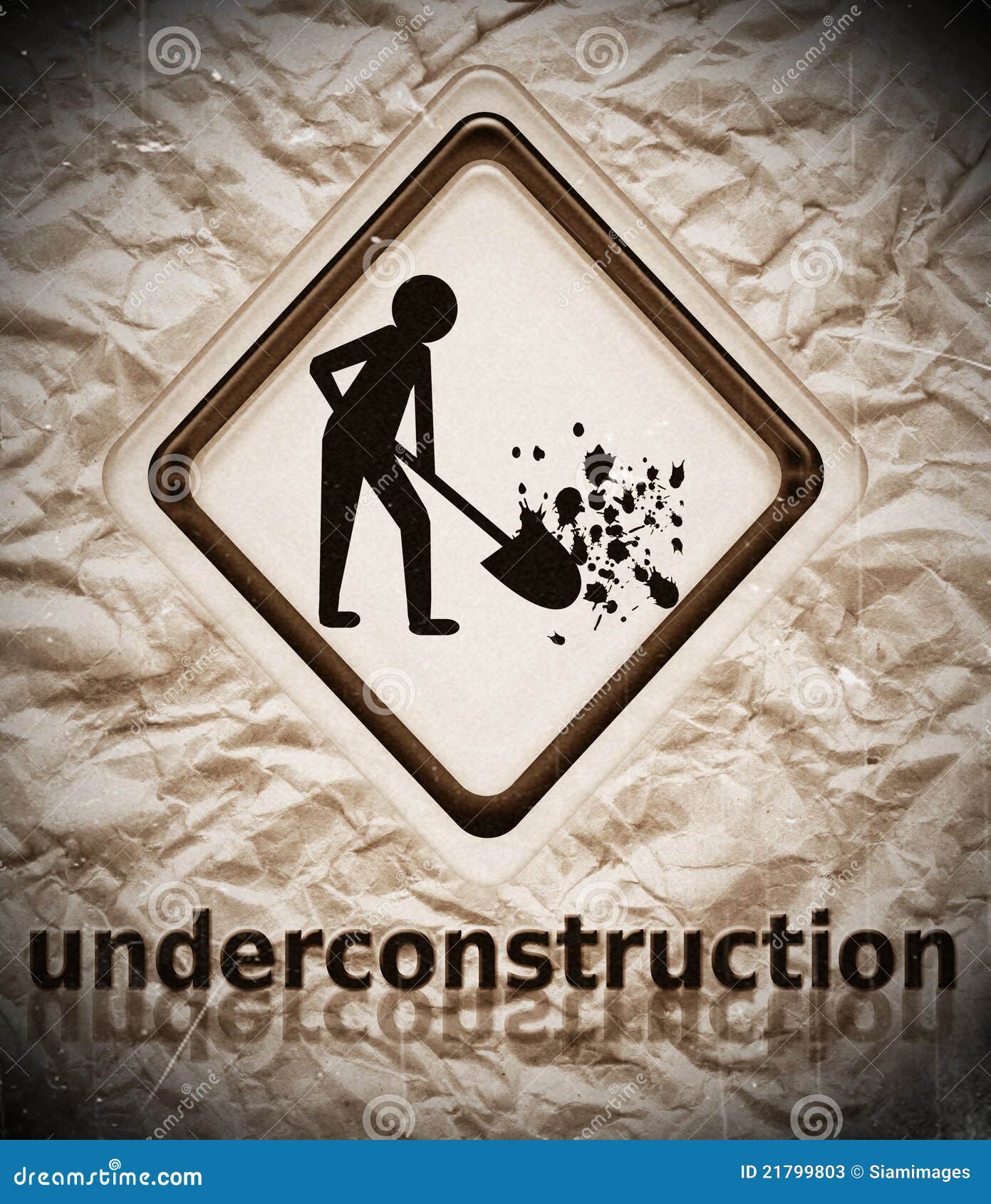 Im Bau Zeichen stock abbildung. Illustration von zustand - 21799803