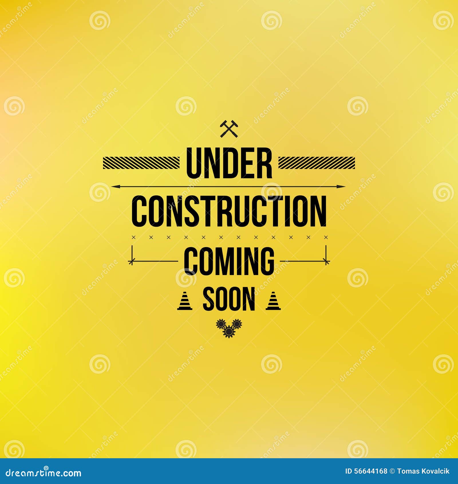 Im Bau Zeichen, Typografisches Design Vektor Abbildung - Illustration ...