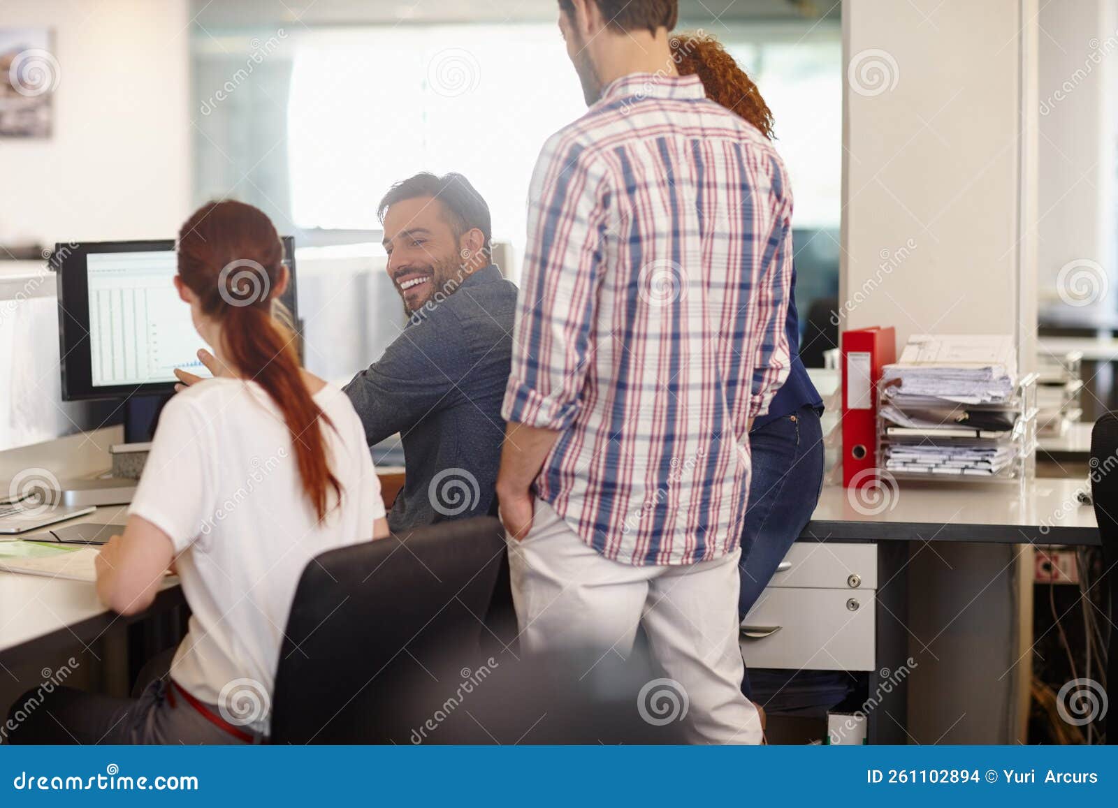 Im Eager about All Our Ideas. a Group of Colleagues Working Together in ...