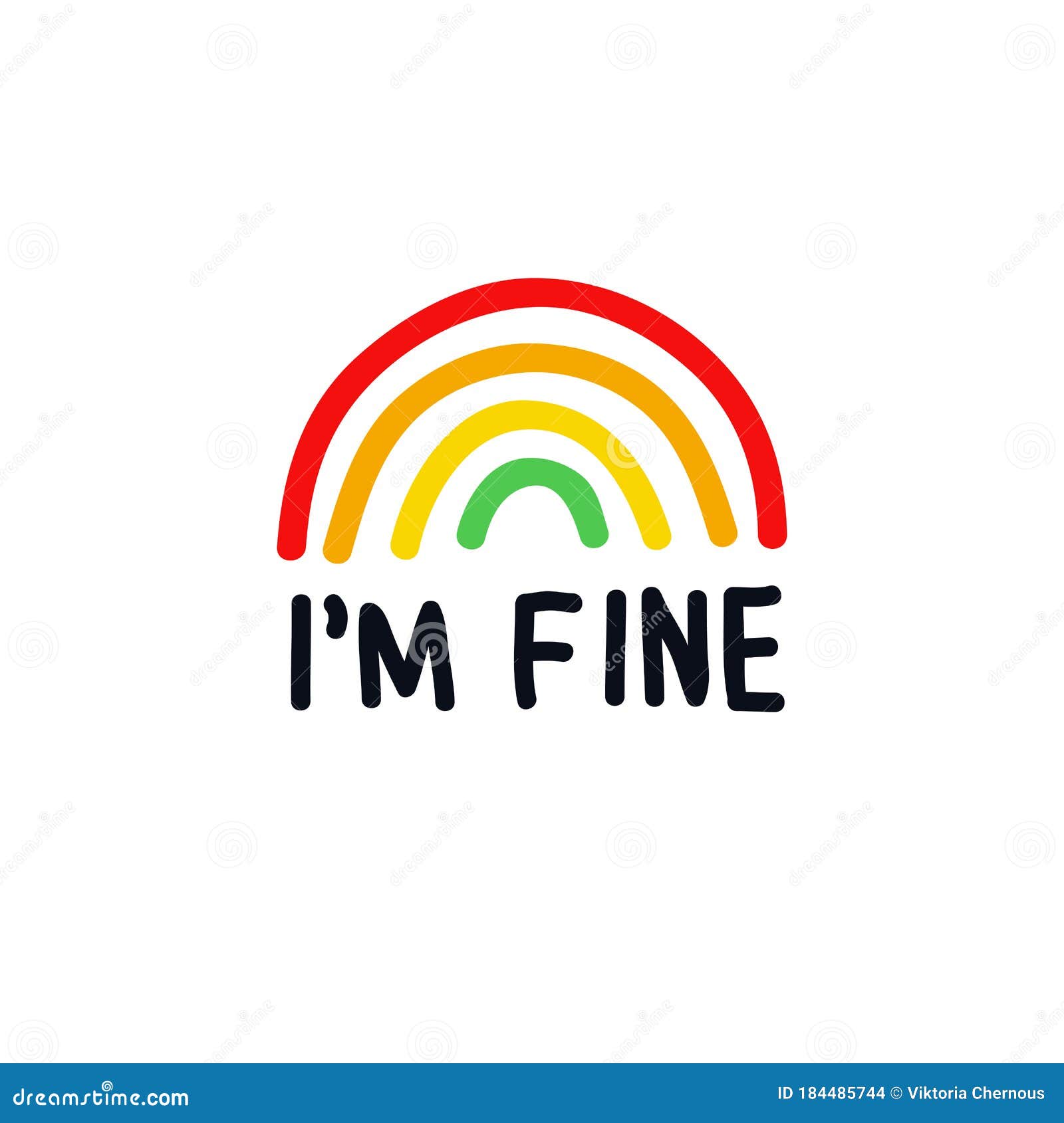 Im fine doodle icon stock illustration. Illustration of doodle - 184485744