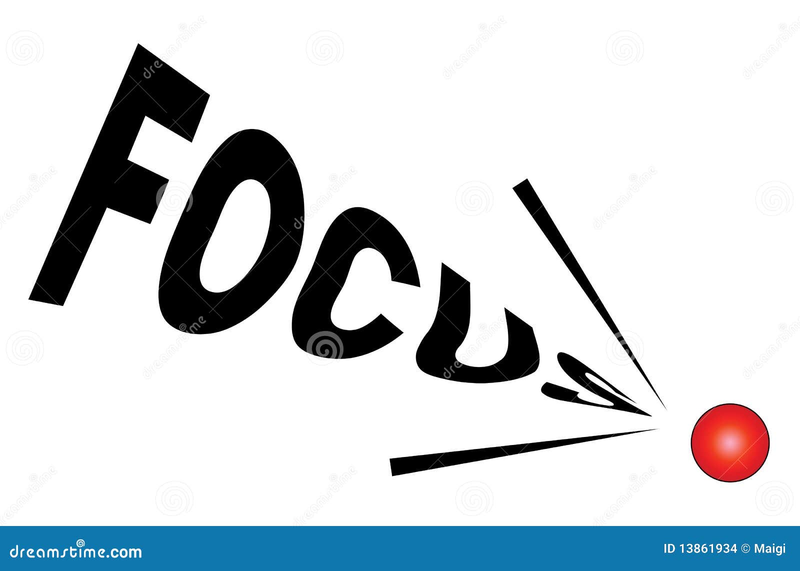 Im Fokus vektor abbildung. Illustration von beweggrund - 13861934