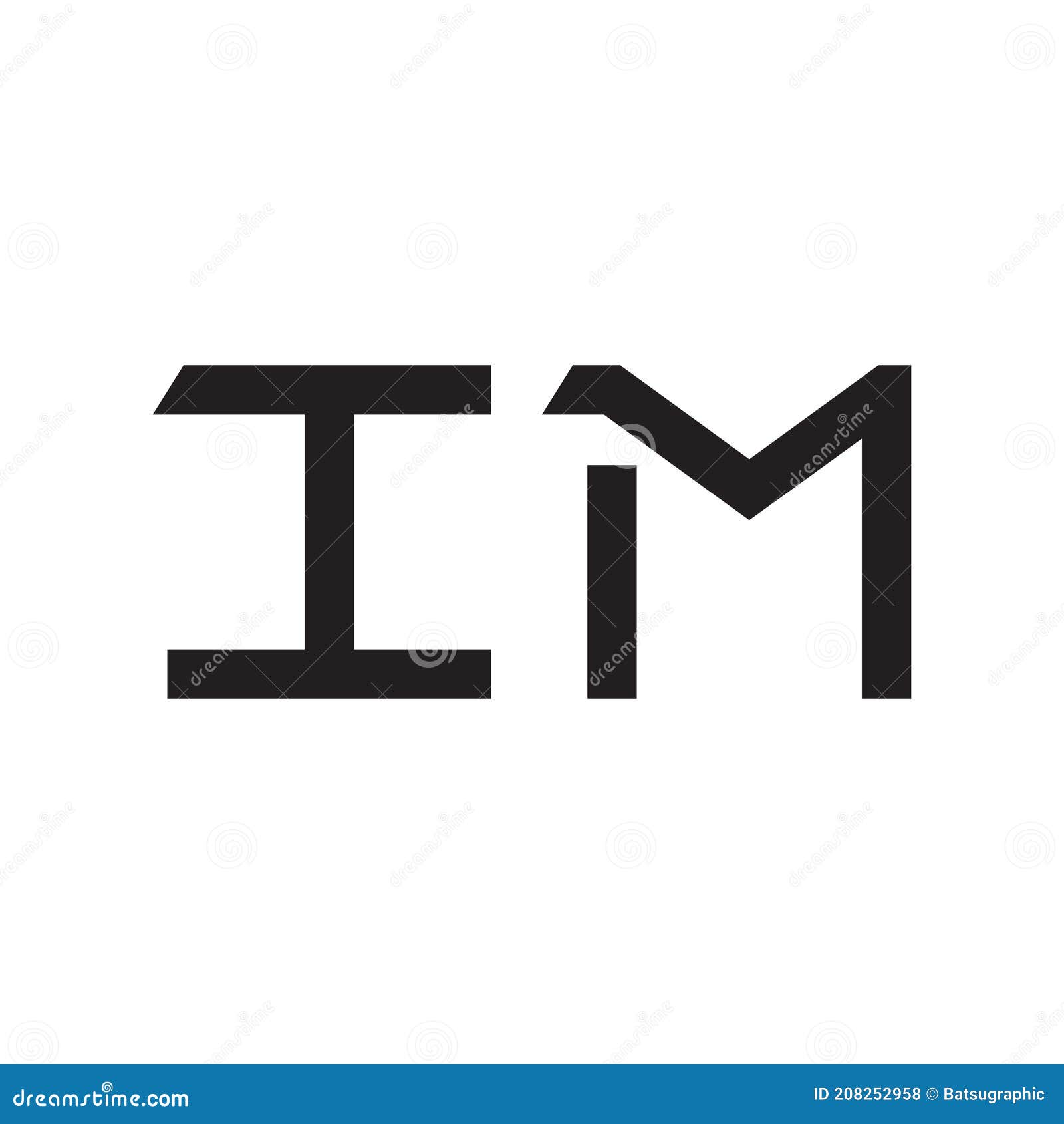 Im Initial Letter Vector Logo Icon Stock Vector - Illustration of ...