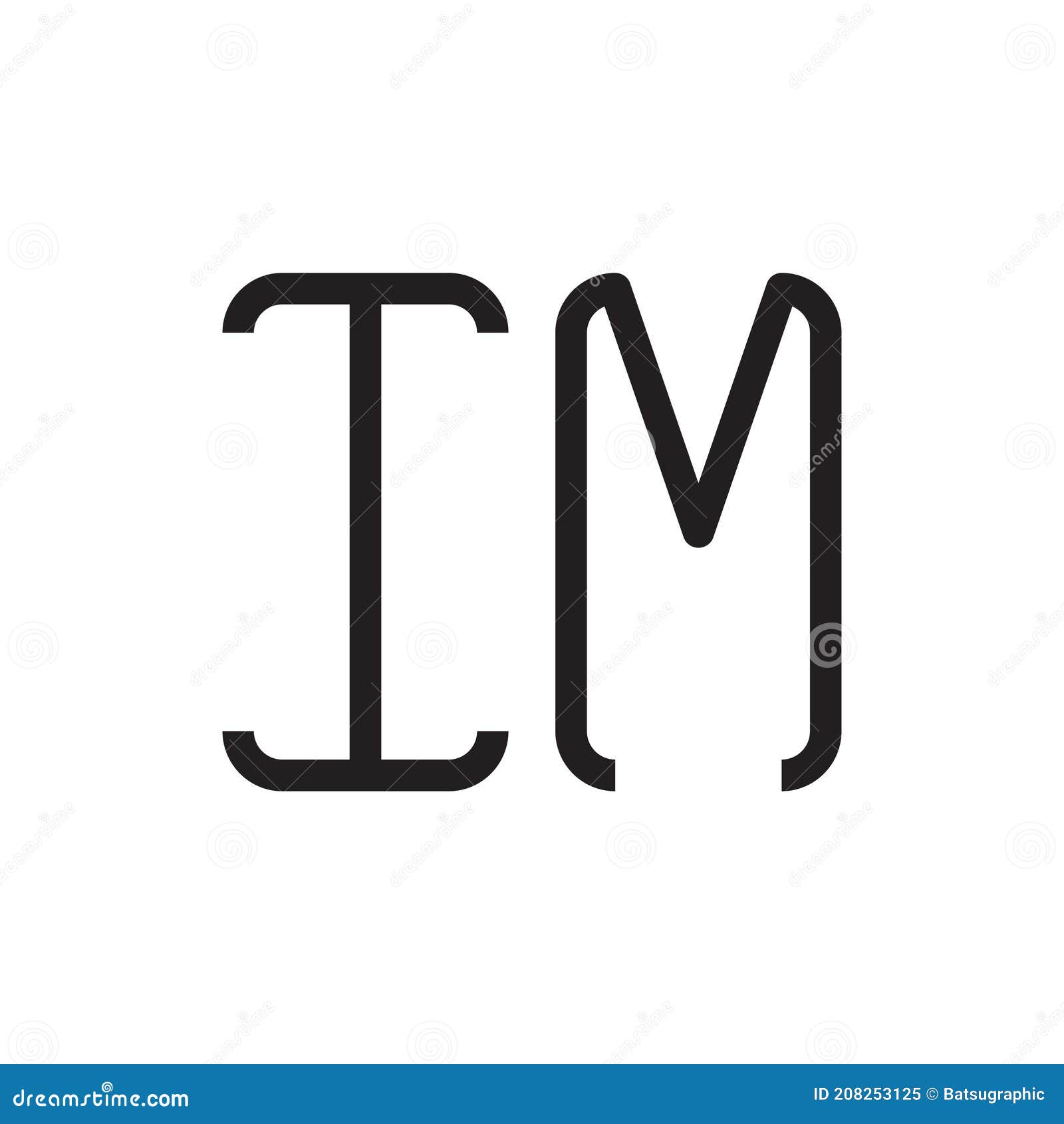 Im Initial Letter Vector Logo Icon Stock Vector - Illustration of flat ...