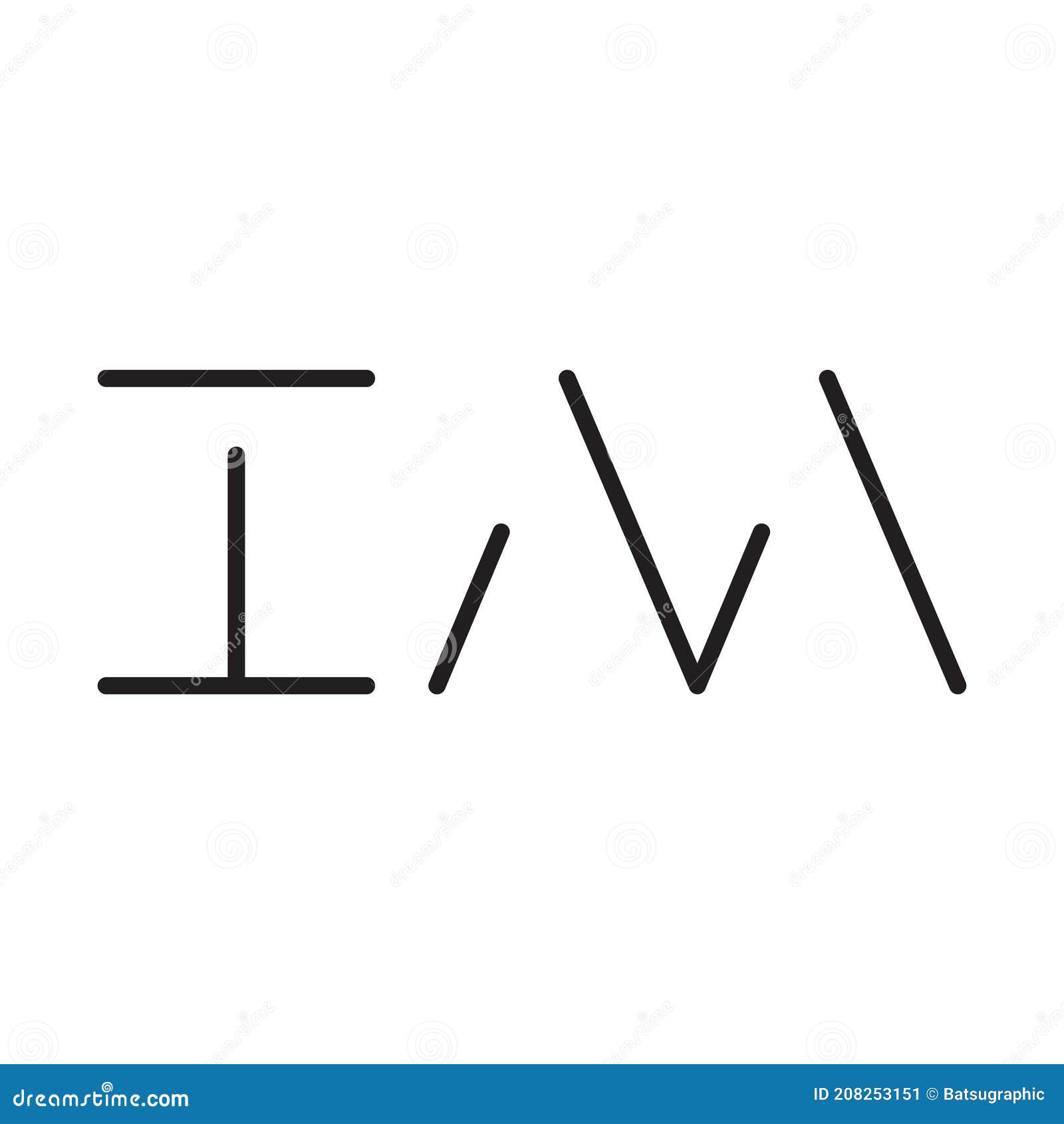 Im Initial Letter Vector Logo Icon Stock Vector - Illustration of ...