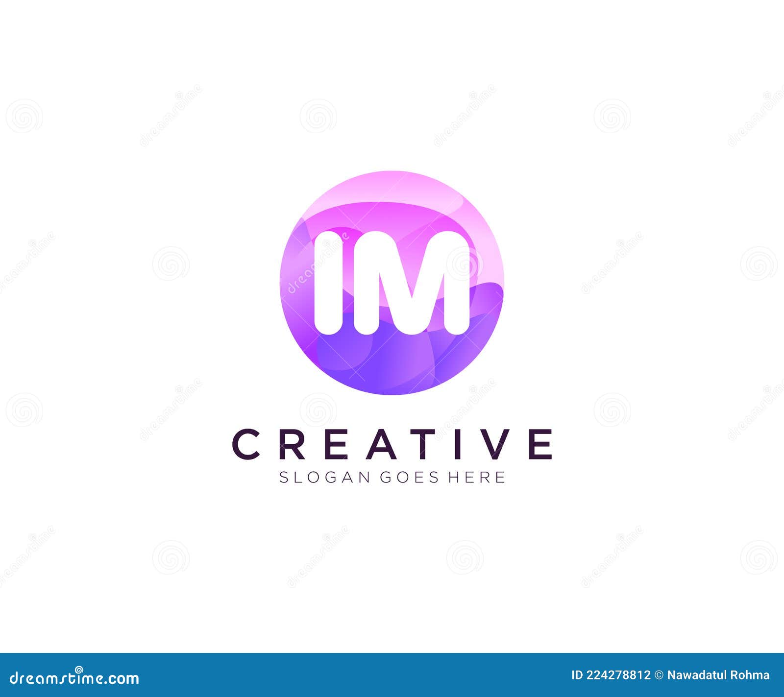IM Initial Logo with Colorful Circle Template Vector Stock Vector ...