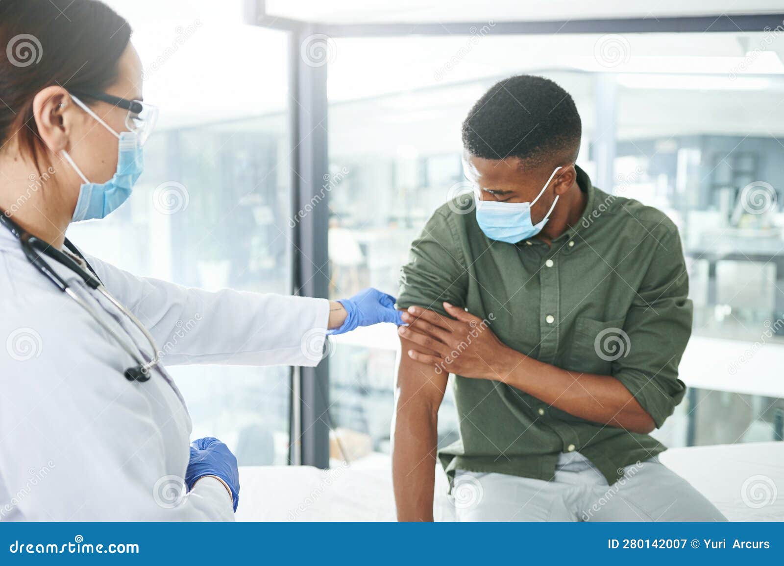 Im Just Going To Clean the Surface First. a Young Doctor Preparing a ...