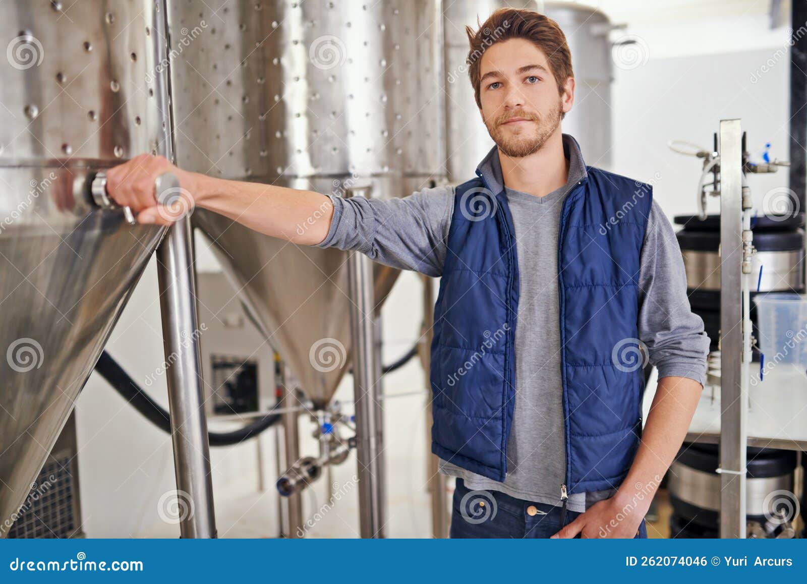 Im Proud of this Latest Brew. Portrait of a Man Working in a ...