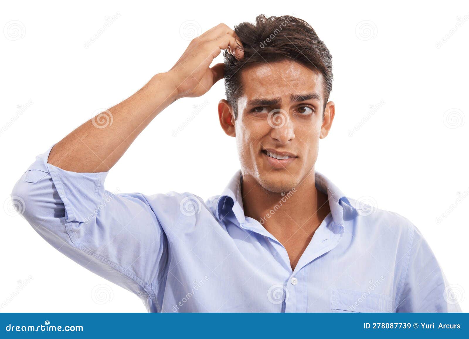 Im Stumped A Handsome Young Man Scratching His Head In Confusion