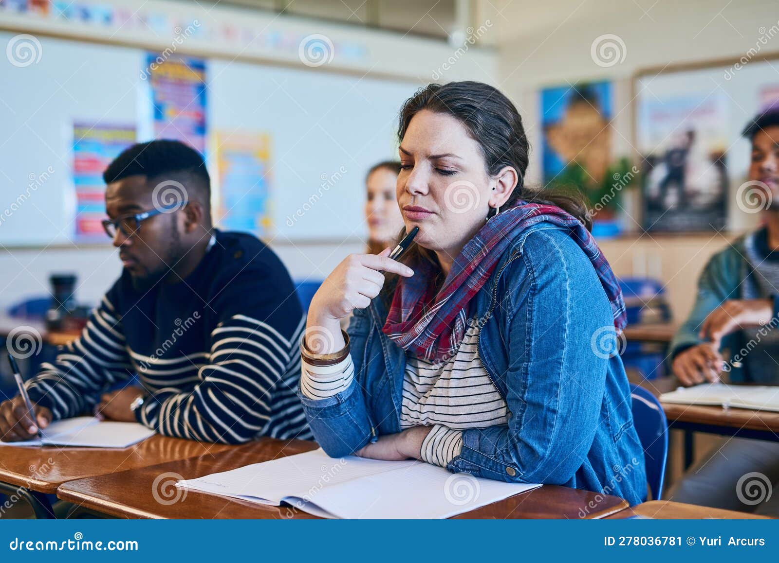 Im Sure I Studied for this Section. a University Student Sitting in ...