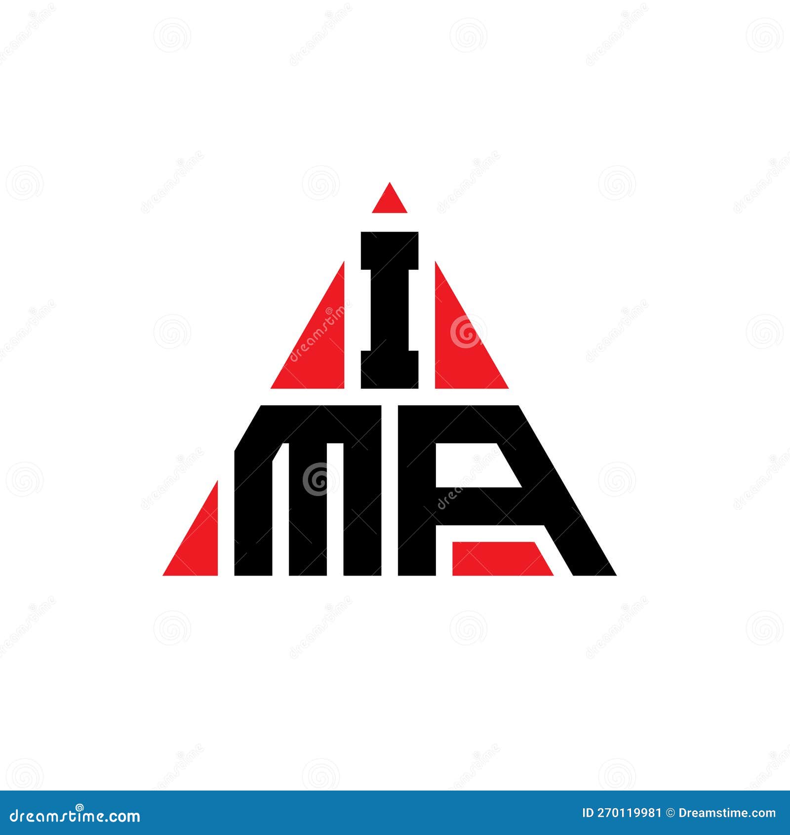 IMA Triangle Letter Logo Design With Triangle Shape. IMA Triangle Logo ...
