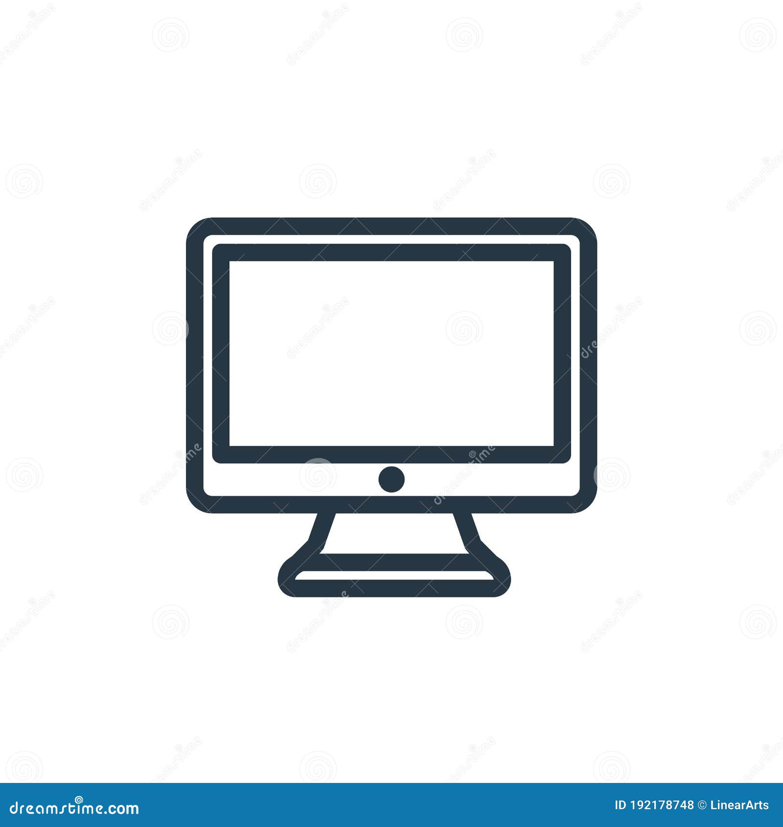 IMac Icon Vector Isolated On White Background, IMac Sign , Linear And ...