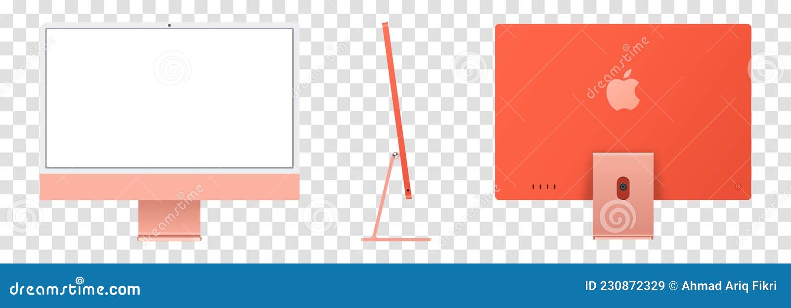 IMac 24 Inch Personal Computer Made By Apple Computers, Isolated On ...