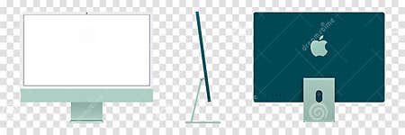 IMac 24 Inch Personal Computer Made by Apple Computers, Isolated on ...