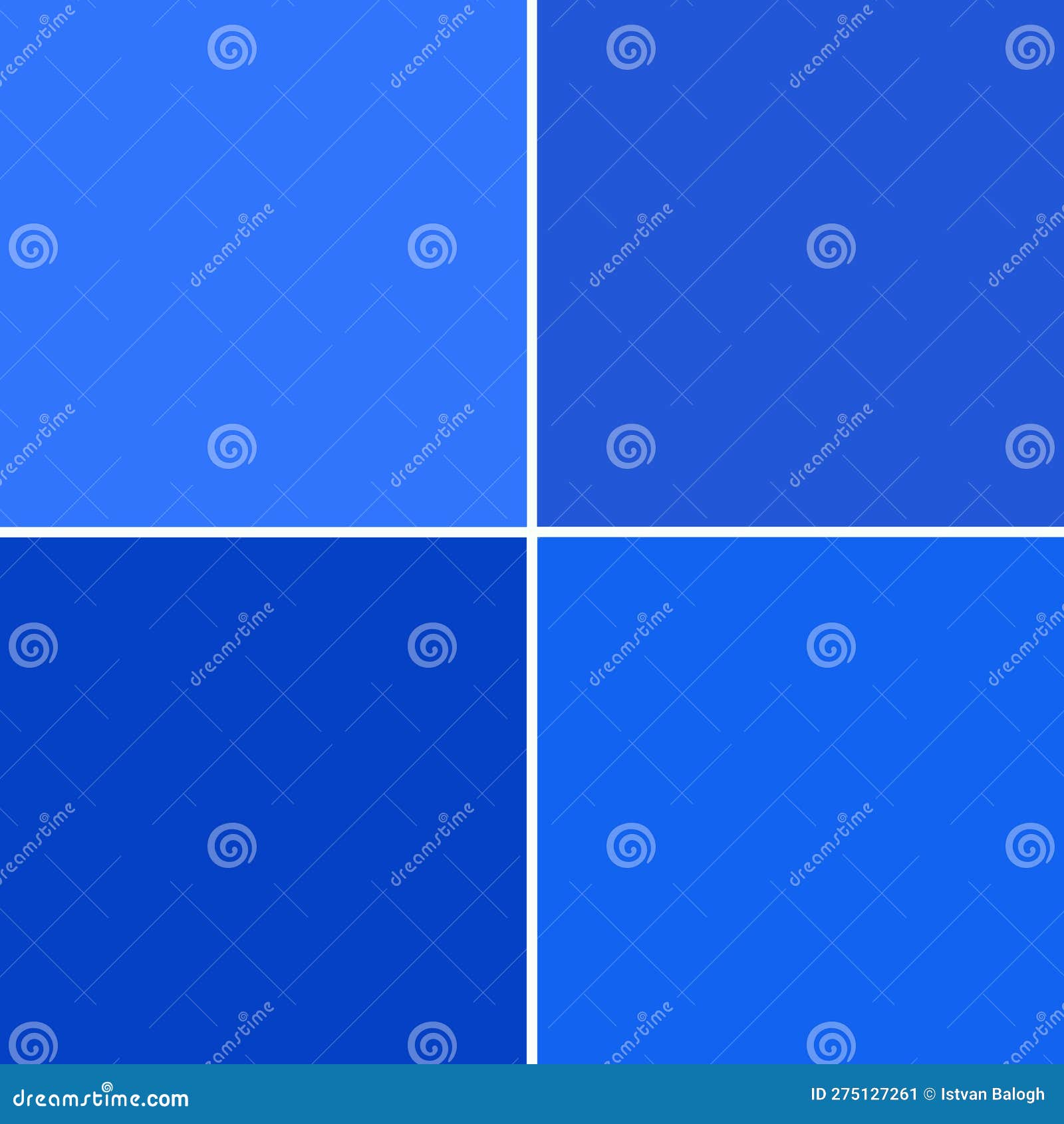 Image Of 4 Blue Square Quadrants. Light, Medium An Darker Blue Raster ...