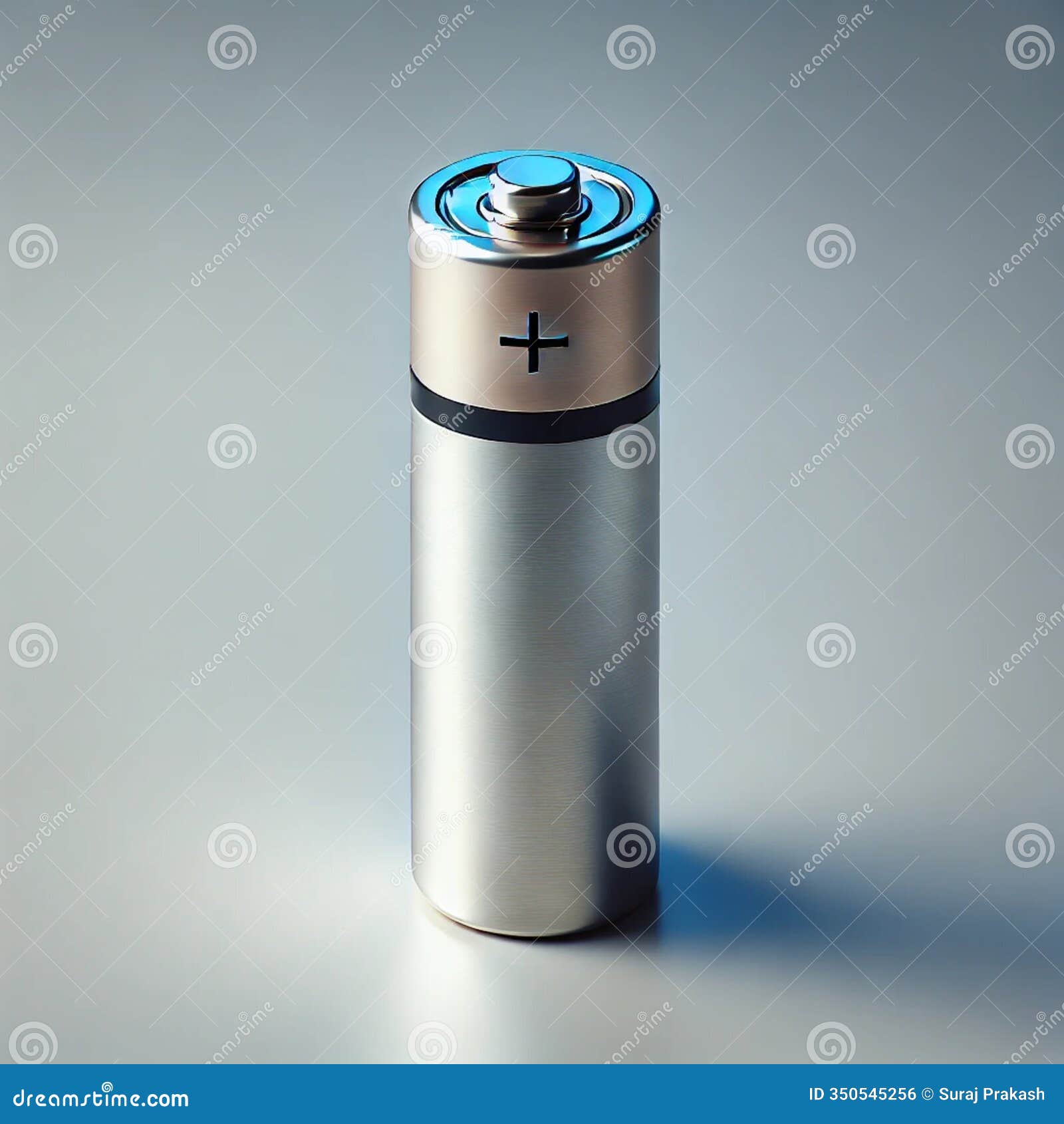 Image of an AA Battery with Gray Background Stock Photo - Image of home ...