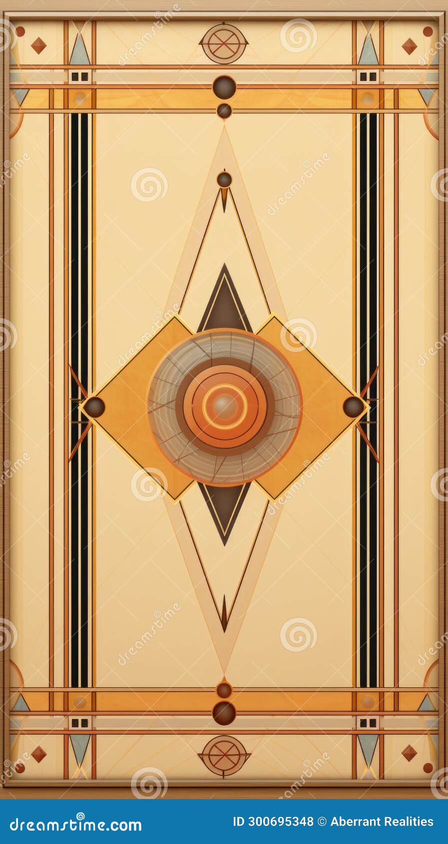 An Image of an Abstract Art Deco Style Design on a White Background ...