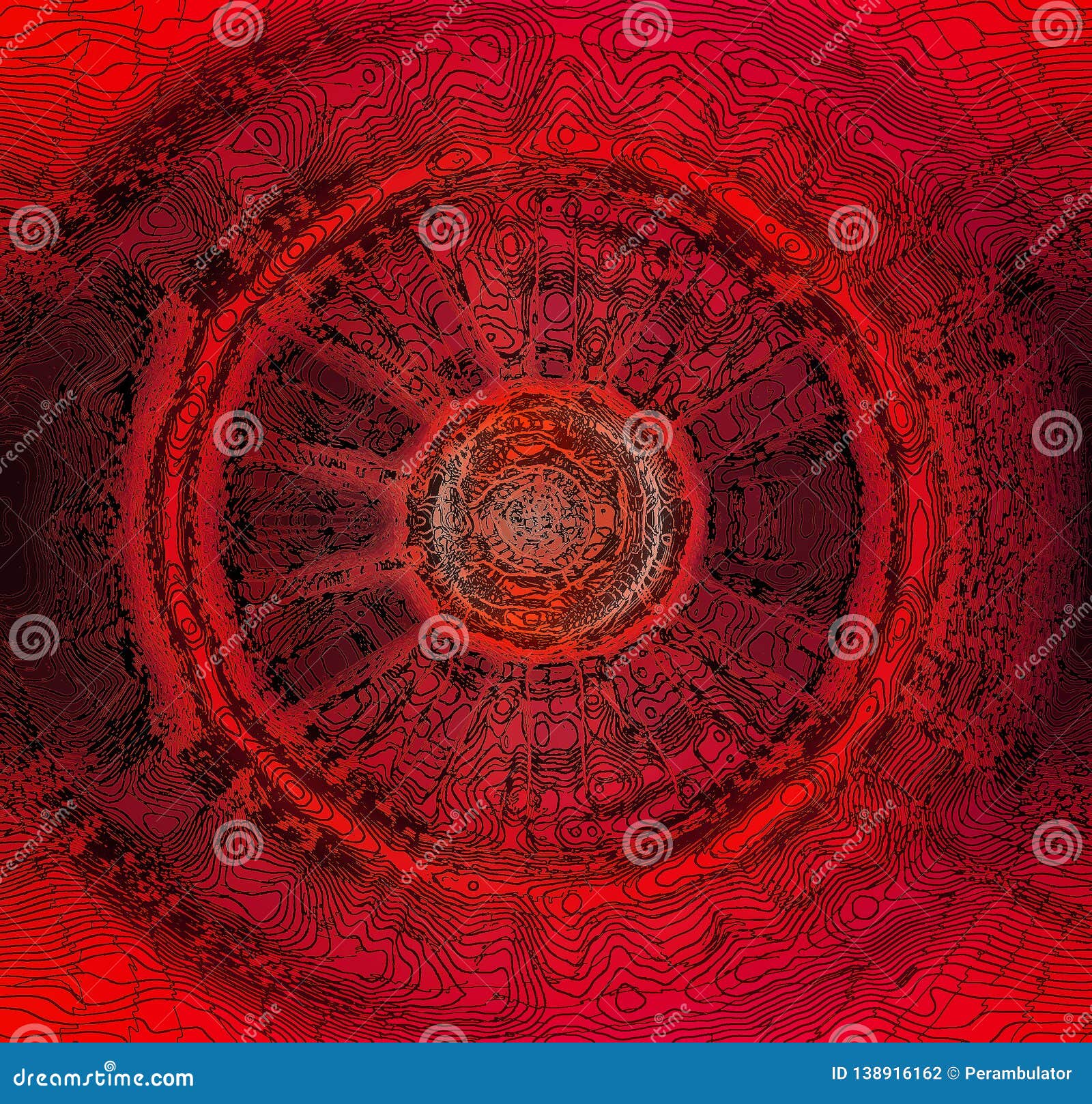 RADIAL PATTERN with RED and BLACK LINE WORK Stock Photo - Image of ...