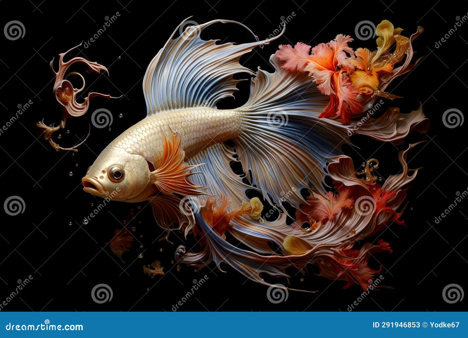 Image of Abstract Fantasy of Betta Fish, Pet, Animals, Illustration ...