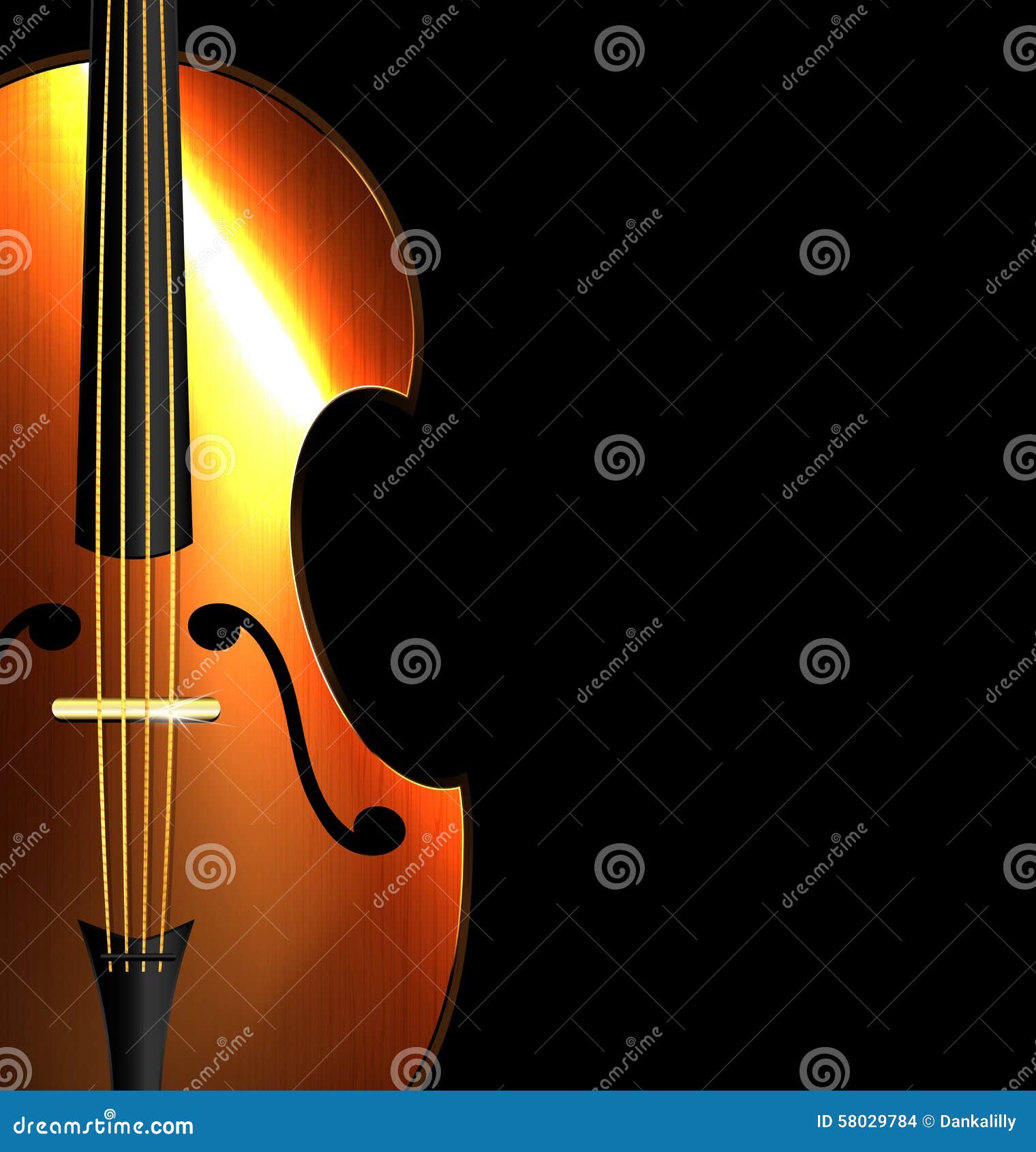 Image of abstract fiddle stock vector. Illustration of musical - 58029784