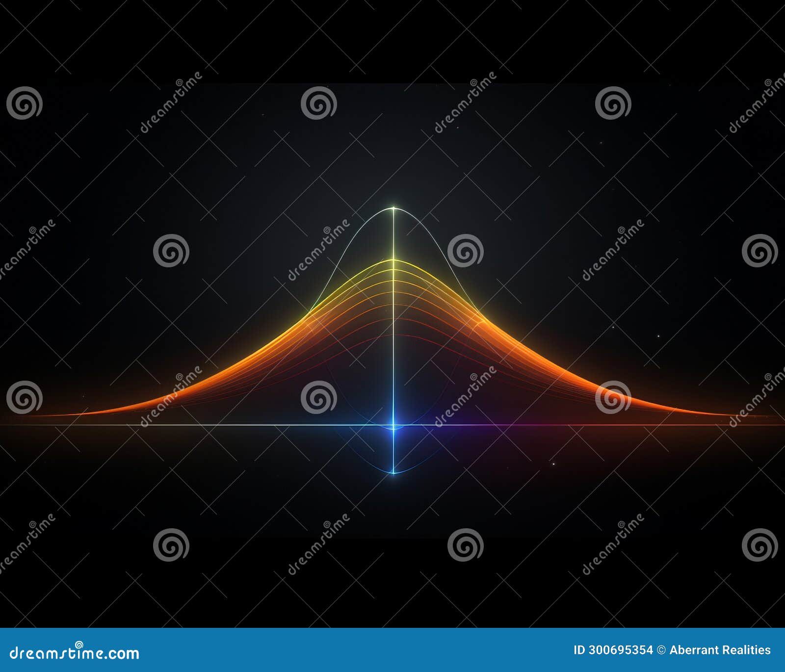 An Image of an Abstract Graph on a Black Background Stock Illustration ...