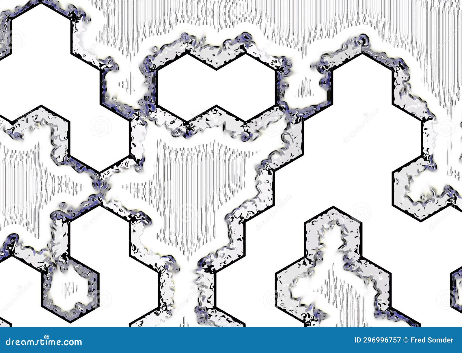 Image with Abstract Hexagonal Shapes and Blank Spaces Stock ...