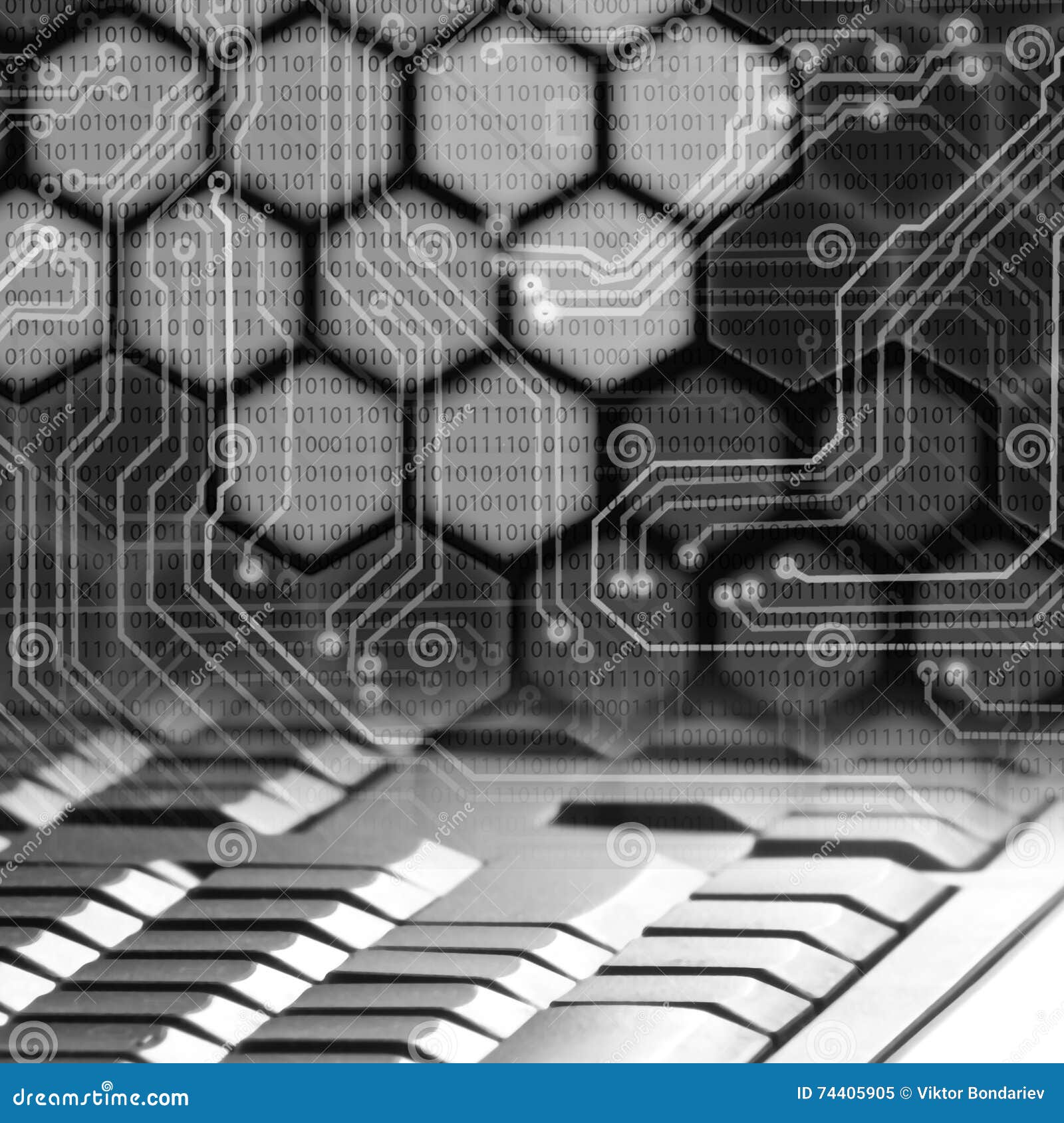 Image of Abstract Keyboard Closeup Stock Illustration - Illustration of ...