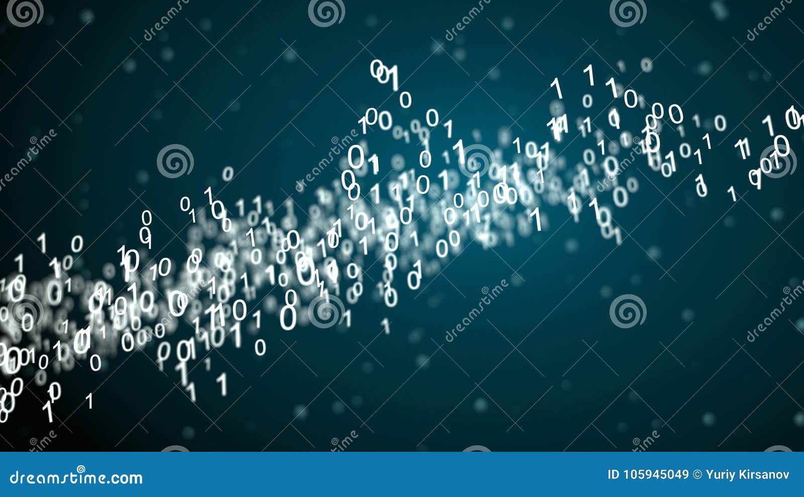 Abstract Network with Binary Code Stock Illustration - Illustration of ...
