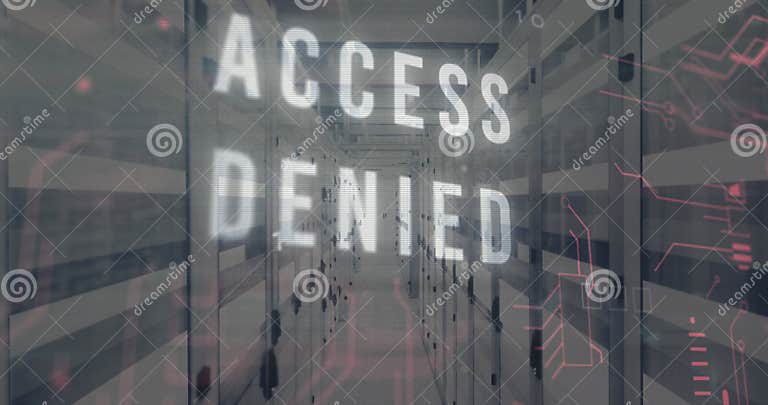 Image of Access Denied Text in Circuit Board Pattern and Binary Codes ...