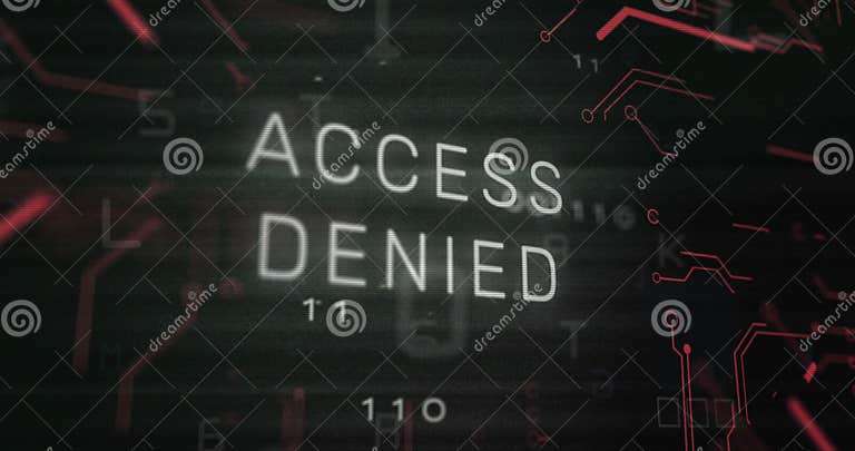 Image of Access Denied Text and Data Processing Over Computer ...