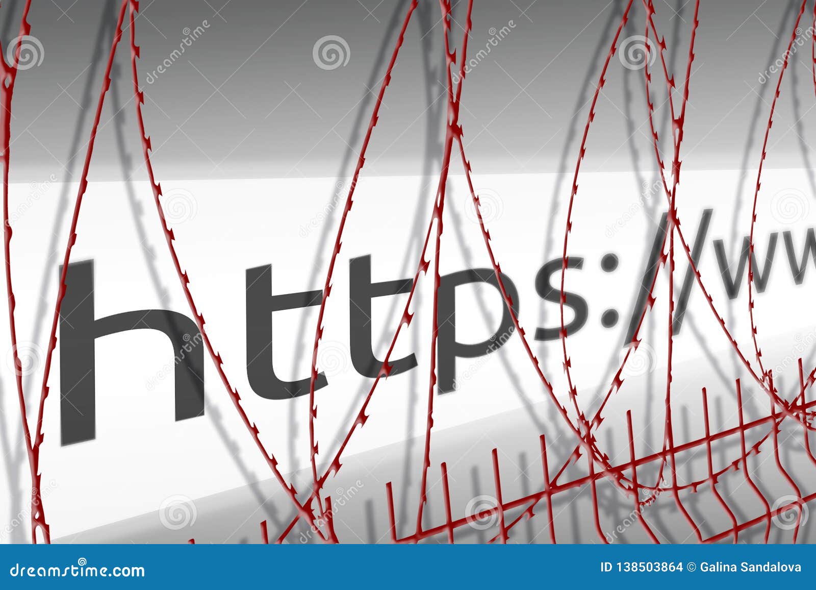 Image of the Address Bar of the Website is Blocking the Fence with ...