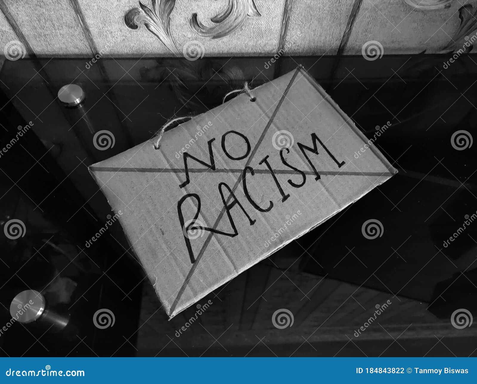 No Racism Poster Kept on Desk. Stock Photo - Image of peace, hand ...