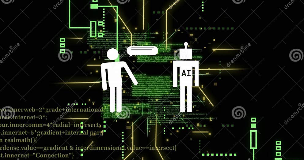 Image of Ai Data Processing Over Chat Bot and Computer Circuit Board Stock Photo - Image of ...