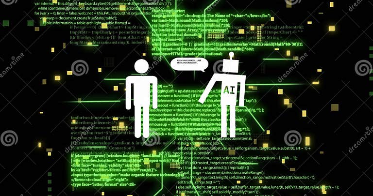 Image of Ai Data Processing Over Chat Bot and Computer Circuit Board ...