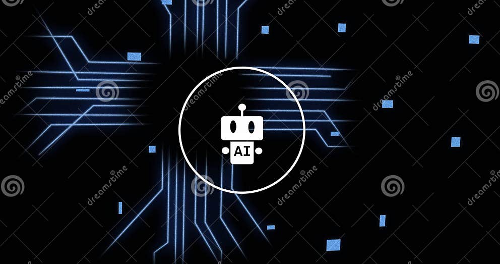 Image of Ai Data Processing Over Chat Bot and Computer Circuit Board Stock Image - Image of ...