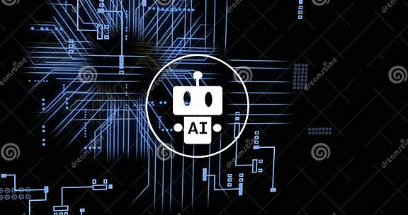 Image of Ai Data Processing Over Chat Bot and Computer Circuit Board Stock Photo - Image of ...