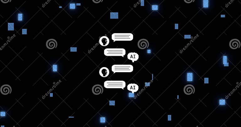 Image of Ai Data Processing Over Chat Bot and Computer Circuit Board ...