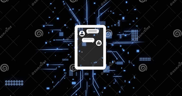 Image of Ai Data Processing Over Chat Bot and Computer Circuit Board Stock Photo - Image of ...