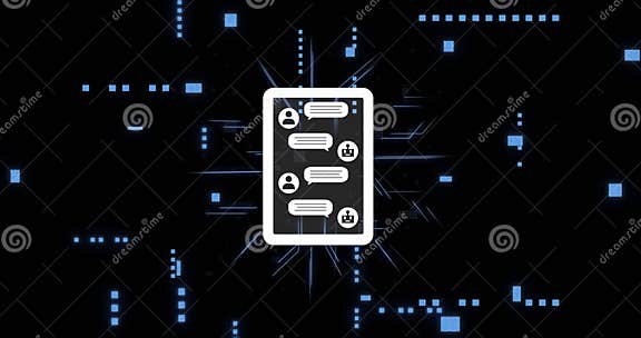 Image of Ai Data Processing Over Chat Bot and Computer Circuit Board ...