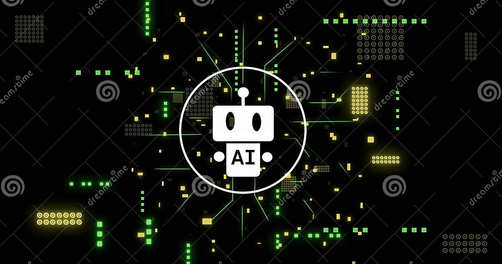 Image of Ai Data Processing Over Chat Bot and Computer Circuit Board Stock Photo - Image of ...