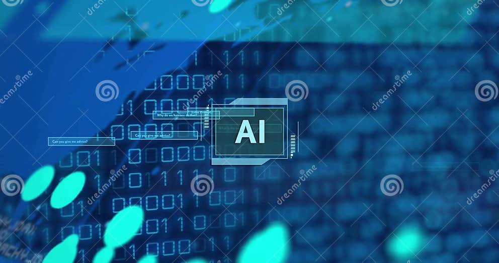 Image Of Ai Text And Binary Coding Data Processing Over World Map Stock Image Image Of Network