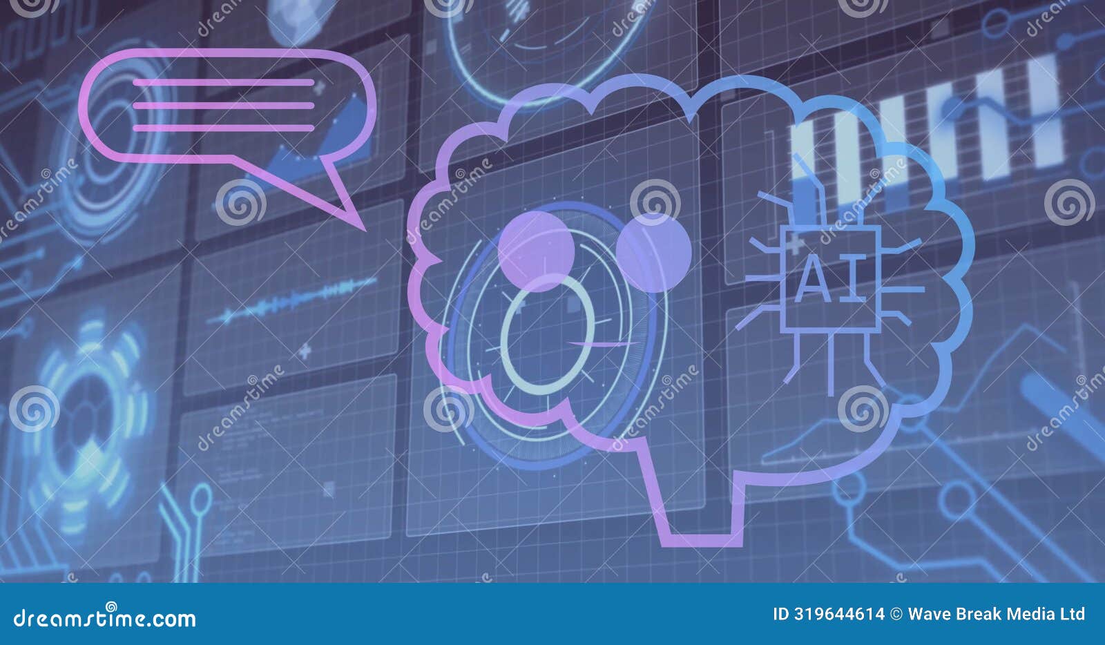 Brain With Speech Bubble And Question Mark Cartoon Vector ...