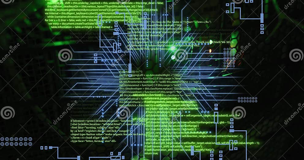Image of Ai Text and Data Processing Over Circuit Board Stock Illustration - Illustration of ...