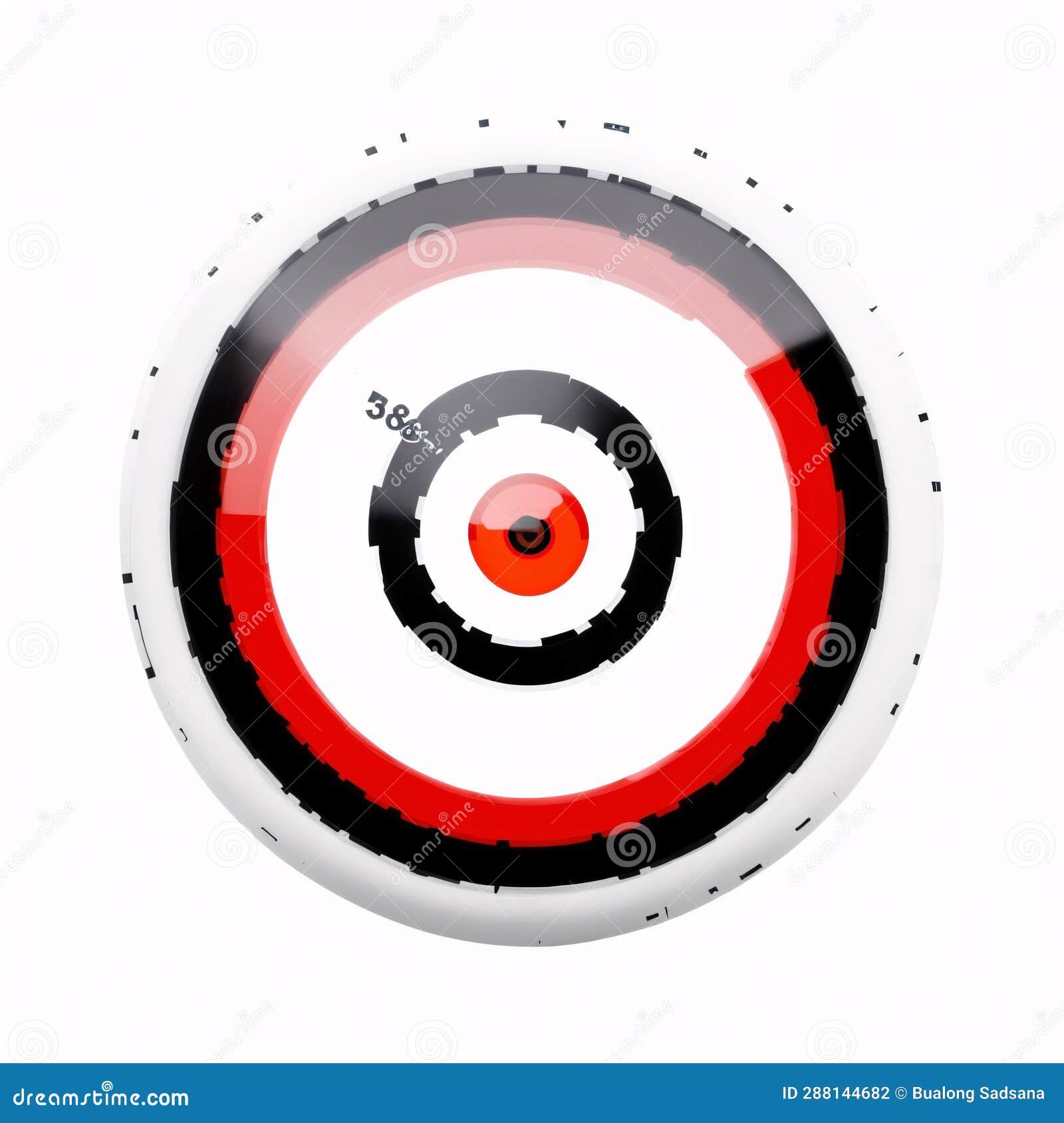 Aim a gun at a target. stock illustration. Illustration of game - 288144682