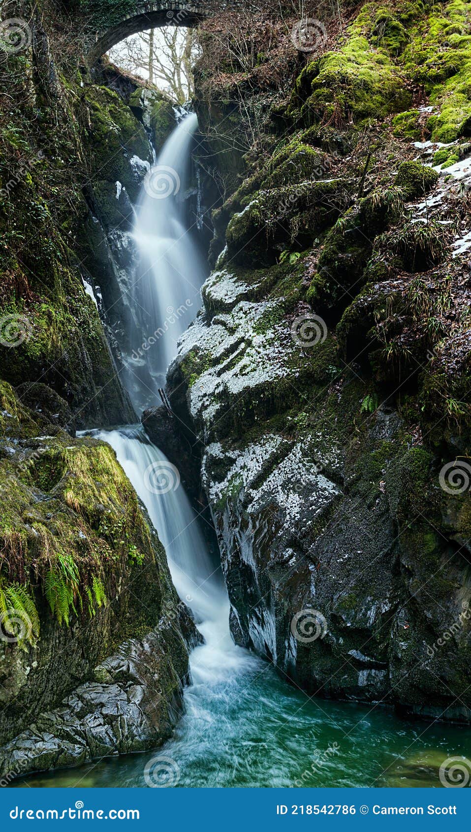 Aira Force Waterfall in the Lake District Stock Photo - Image of ...