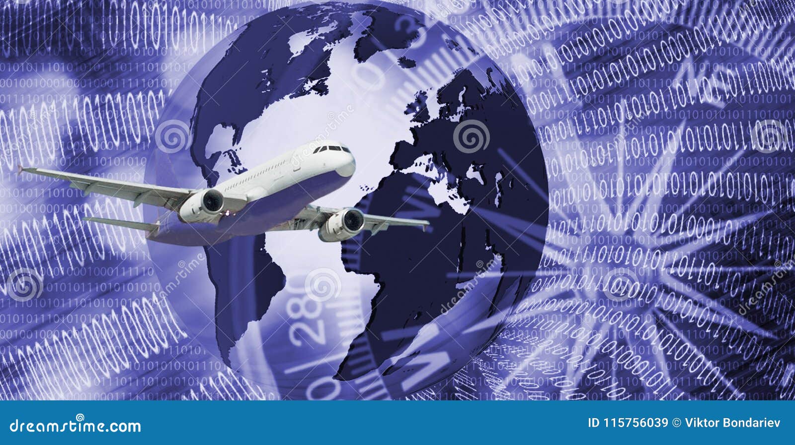 Airplane on Stylized Abstract Background Stock Image - Image of curve ...