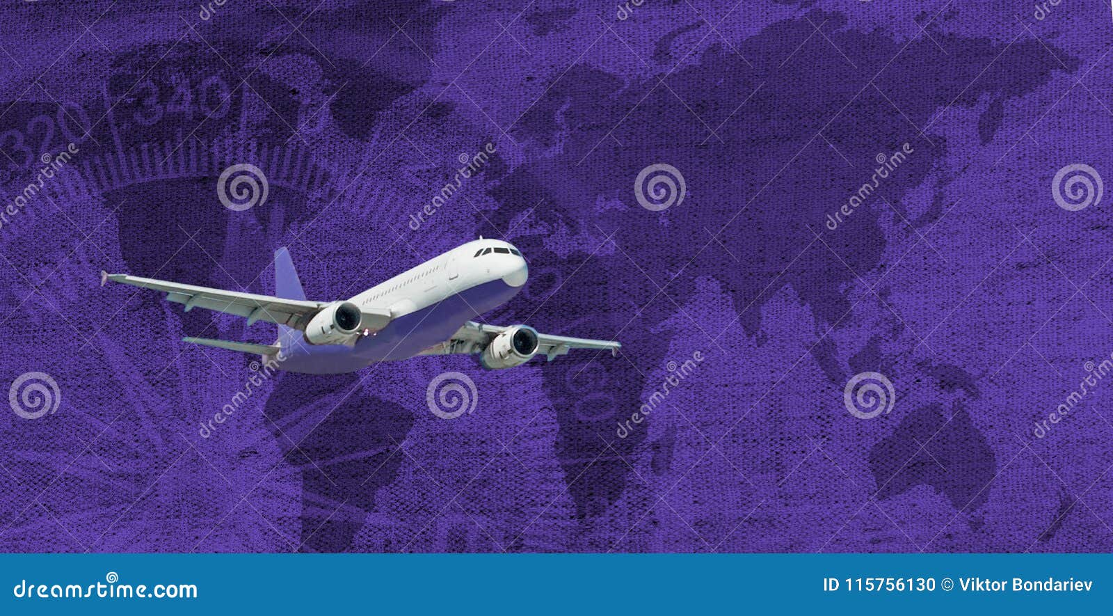 Airplane on Stylized Abstract Background Stock Photo - Image of design ...