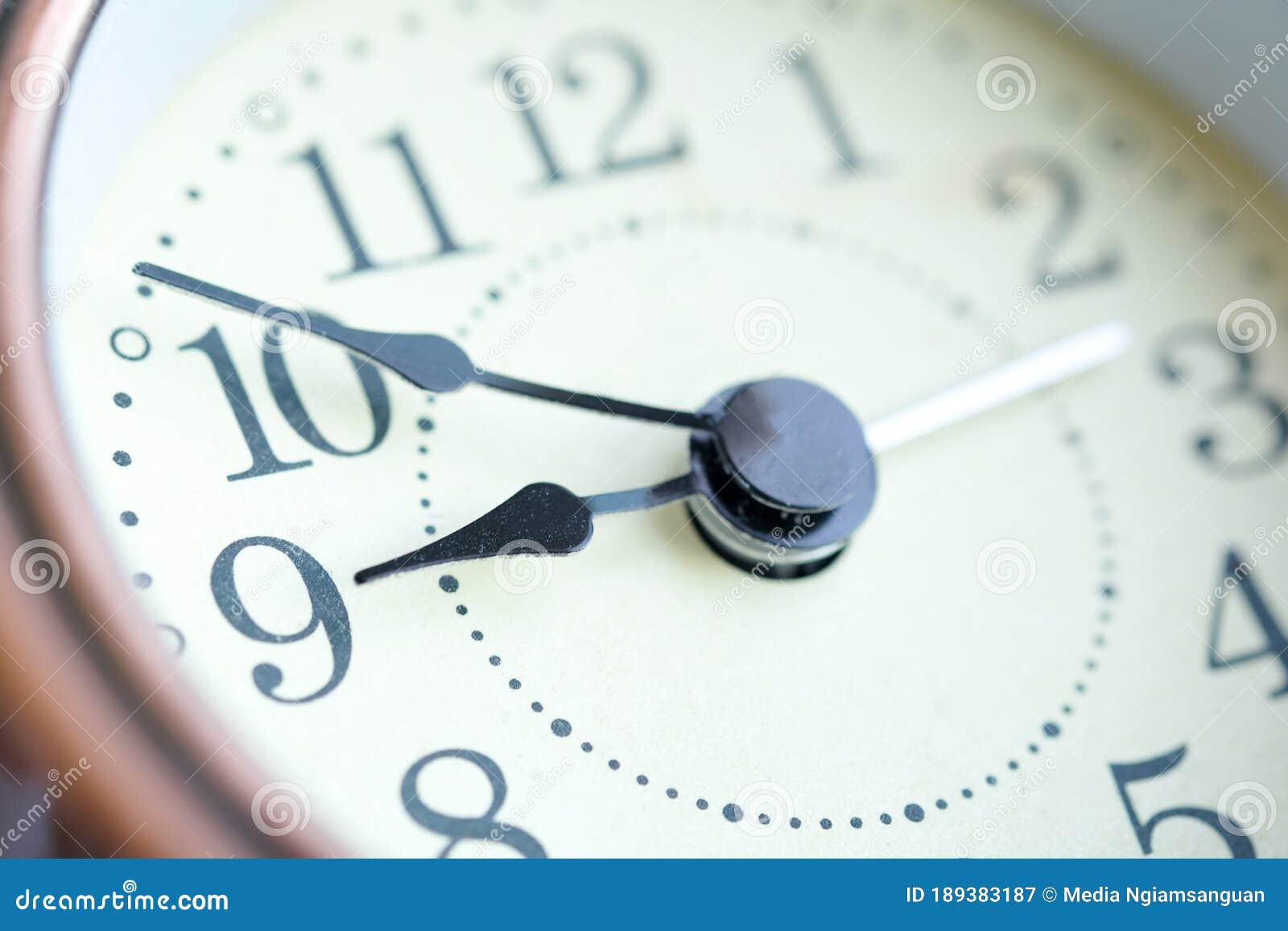 The Image of the Alarm Clock Face Nine O`clock Stock Image - Image of ...