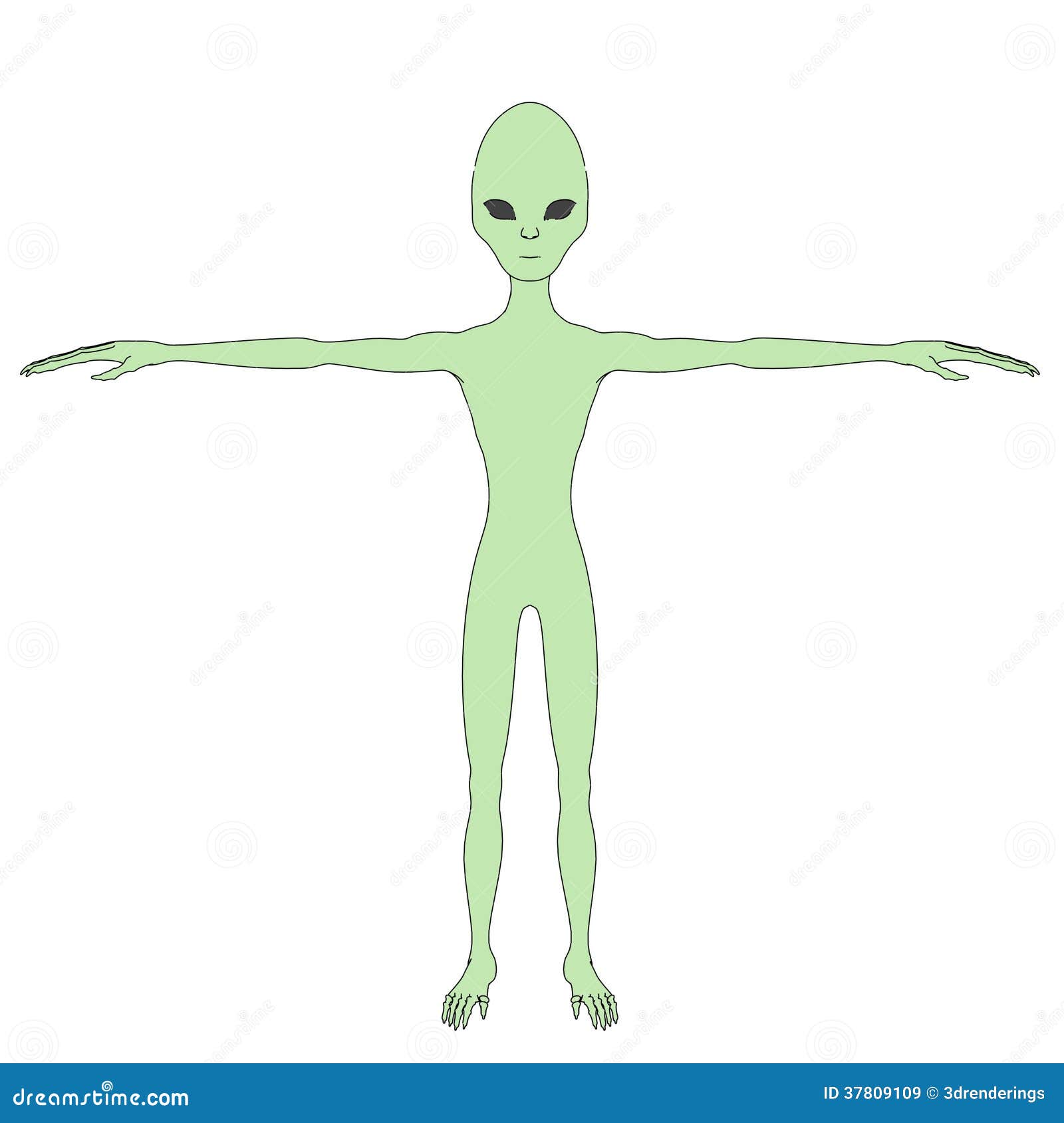 Image of alien character stock illustration. Illustration of sketch ...