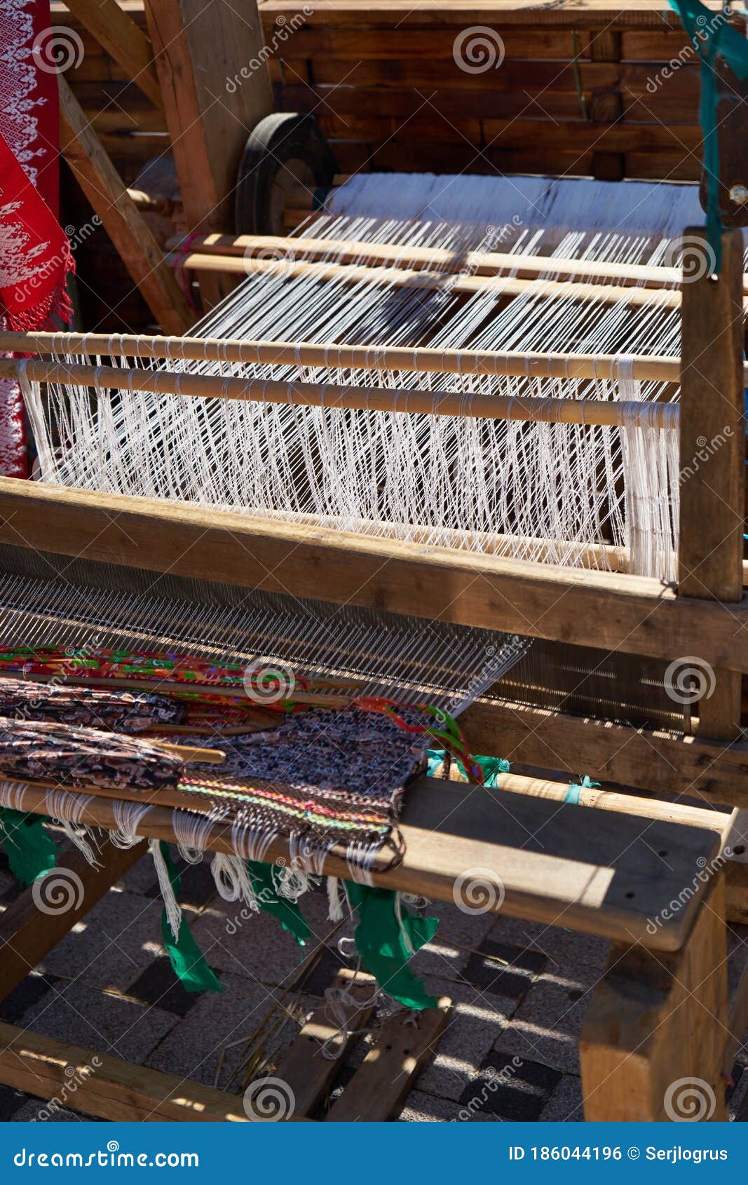 Image of an ancient loom. stock photo. Image of hereditary - 186044196