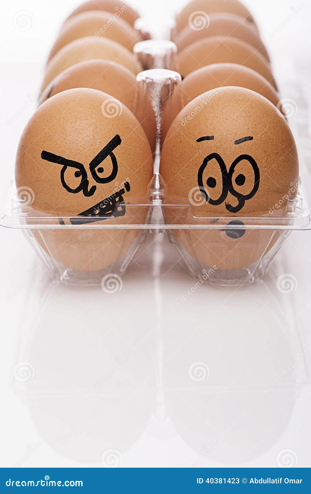 Image of Angry and Afraid Easter Eggs Stock Image - Image of drawing ...